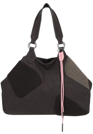 Fritzi Aus Preu&szlig;en Fritzi Izzy Medium Limited Happy Flocked Heritage Soft Coffee Shopper Kunstleder Damen Handtasche Festival City vegan Flockdetails 29 x 42 x 15 cm, Br