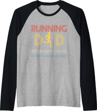 Mapanoli Design Herren Father Runner - Vatertag Running Dad Raglan