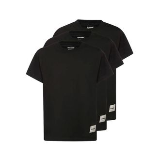 Jil Sander Homme, Tops, Noir, Taille: M Ensemble de trois T-shirts en coton