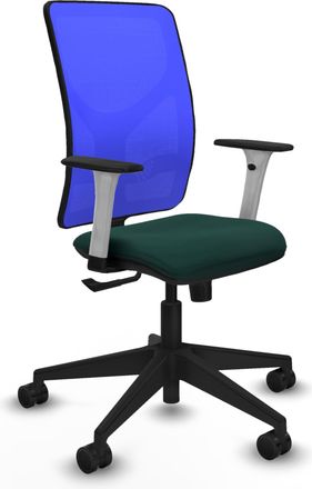 Piqueras y Crespo Neigbarer Schreibtischstuhl mit wei&szlig;en und schwarzen Armlehnen, h&ouml;henverstellbare Lendenwirbelst&uuml;tze, ausgestattet mit 3 Positionen und Schneidschaum,