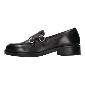 Emanuelle Vee Loafer aus Leder mit doppelter Schnalle - - Shoes - Damen - Schwarzk - 39 EU