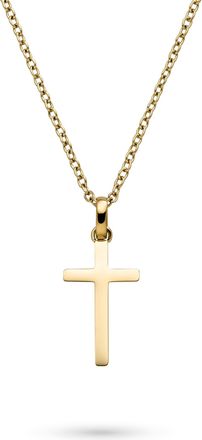 s.Oliver Necklace - Elegante Halskette aus poliertem Edelstahl - IP Gold - Ankerkette 50 cm - wasserfest & hautfreundlich