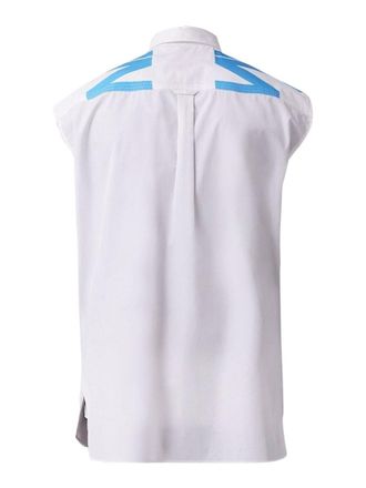 Burberry Button-Down Collar Tank Top - Blue