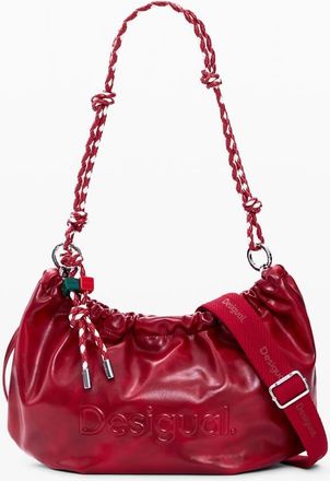 Desigual Sac ovale &agrave; logo de taille moyenne - Rouge