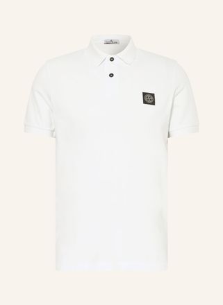 Stone Island Piqu&eacute;-Poloshirt Slim Fit weiss