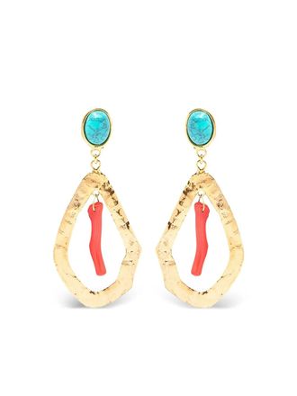 Sylvia Toledano boucles doreilles pendantes à pierres