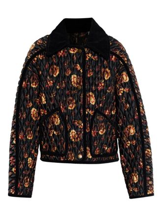 Burberry doudoune imprim&eacute;e - Noir