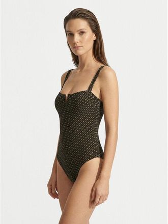 HUGO BOSS Badeanzug Monogram 50556655 Schwarz