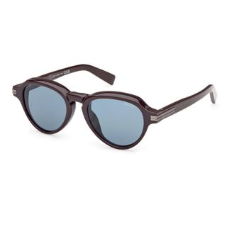 Ermenegildo Zegna Sonnenbrille mit k&uuml;hnem Design in dunkelbraunem Acetat - - Accessories - Herren - Braun - ONE SIZE