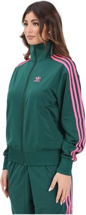 adidas Femme, Sweatshirts et sweats &agrave; capuche, Vert, Taille: 36 FR Adicolor Classics Firebird Zip-through