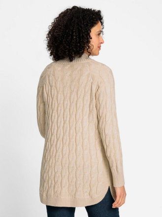 Witt Strickpullover Long-Strickjacke Langarm Zopfmuster