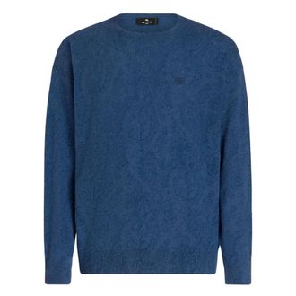 Etro Rundhals-Wollpullover - - Knitwear - Herren - Blau - XL