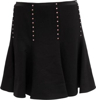 Valentino Garavani Femme, Jupes, Noir, Taille: 32 FR Mini-jupe en cr&ecirc;pe couture