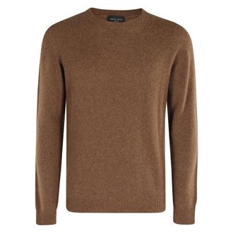 Roberto Collina Tabak Langarm Rundhalsausschnitt Pullover - - Knitwear - Herren - Braun - S