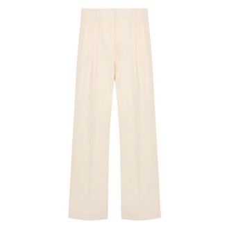 PESERICO Femme, Pantalons, Beige, Taille: 36 FR Pantalon ample en coton