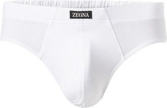 Ermenegildo Zegna Herren Slip weiß Viskose unifarben