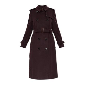 Burberry Kensington Kaschmir Mantel - - Coats - Damen - Lila - XS