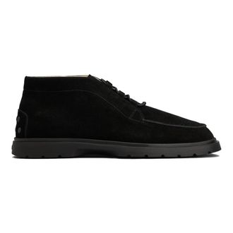 Tod's Schwarze Wildleder Stiefeletten Elastische Schn&uuml;rung - - Shoes - Herren - Schwarzk - 43 EU