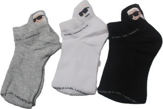 Karl Lagerfeld Lagerfeld B.V ikon socks (3 pack), Black/White/Grey, 39-42