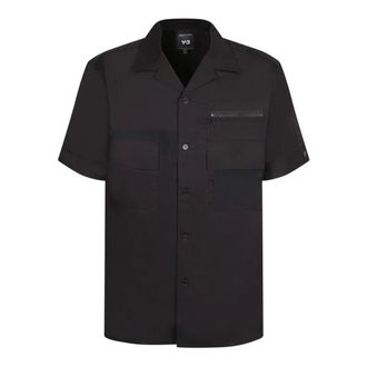 Yohji Yamamoto Homme, Chemises, Noir, Taille: S Short Sleeve Shirt