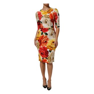 Dolce & Gabbana Etuikleid mit kurzen &Auml;rmeln - - Dresses - Damen - Mehrfarbig - XS