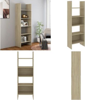 vidaXL Vidaxl - Bücherregal Sonoma-Eiche 60x35x180 cm Holzwerkstoff - Bücherregal - Regal - Holzregal - Eichefarbenes Möbel - Wohnzimmerdekor - Home & Living
