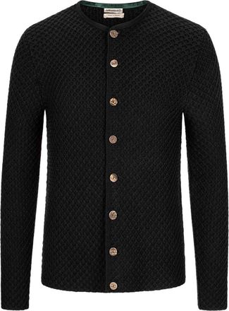 Gottseidank Trachtenstrickjacke aus Schurwolle mit Rautenstruktur in