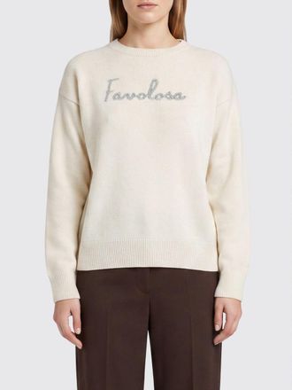 MC2 Saint Barth Pullover mit Rundhalsausschnitt aus Kaschmirmischung, Slogan-Print und &uuml;berschnittenen Schultern