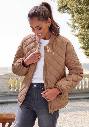French Connection Steppjacke mit geripptem Stehkragen