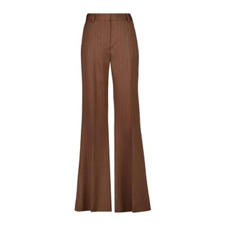 Stella McCartney Femme, Pantalons, Brun, Taille: 32 FR Wool Flared Leg Pantalons