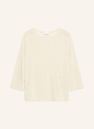 Comma Comma Pullover Mit Leinen Und 3/4-Arm beige