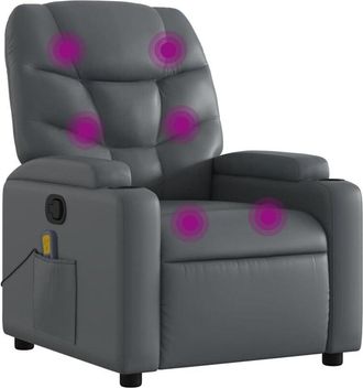 vidaXL Massagesessel Grau Kunstleder - Vidaxl