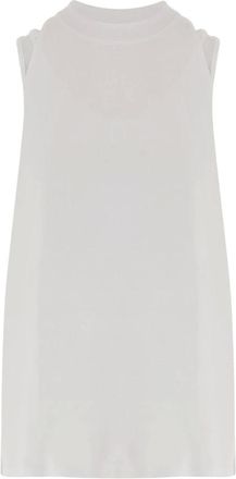 Darkpark Darkpark, Femme, Tops, Blanc, Taille: 36 FR D&eacute;bardeur en coton avec sous-pi&egrave;ce ajust&eacute;e