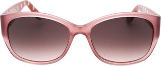 Juicy Couture Sonnenbrille Mit Braunen Sf-gl&auml;sern Und Pflaumenfarbenem Hintergrund
