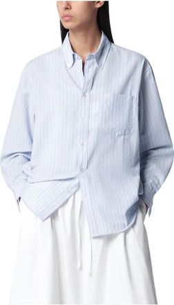 Dunst Femme, Blouses et Chemises, Bleu, Taille: 42 FR Overshirt Classique &agrave; Rayures