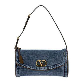 Valentino Garavani Femme, Sacs, Bleu, Taille: ONE Size DeVain Small Shoulder Bag