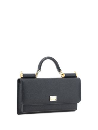 Dolce & Gabbana Womens Micro Sicily Shoulder Bag Nero Calf Leather Bos Taurus