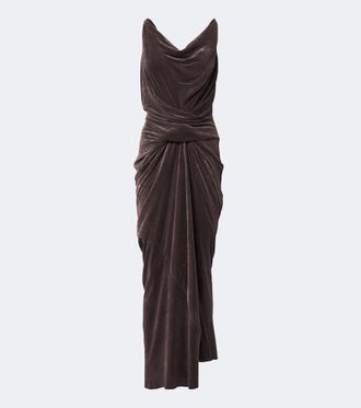 Rick Owens Robe longue Strutter en velours