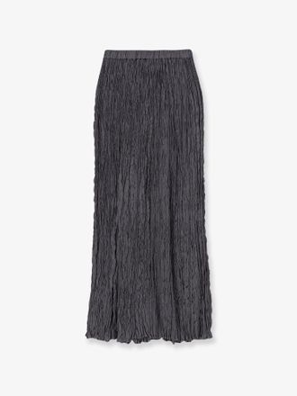 Alysi Womens Skirt Wrinkled Viscose Grey
