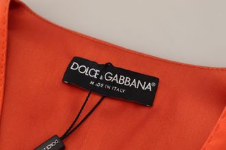 Dolce & Gabbana Silk-blend Cropped Vest - Orange