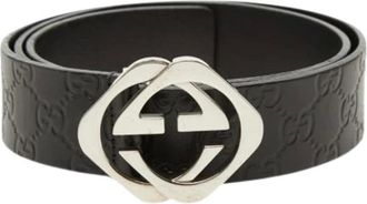 Gucci Ceinture Vintage en Cuir Pre-owned - Homme - Pre-owned - Noir - Taille: ONE Size