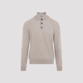 Brioni Pull Brioni &agrave; moiti&eacute; boutonn&eacute;