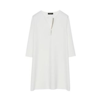 Fabiana Filippi Merino Woll Polo Kleid - - Dresses - Damen - Wei&szlig; - M