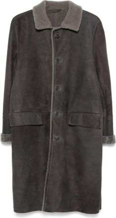 Salvatore Santoro Mantel aus Wildleder - Grau