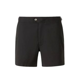 Tom Ford Homme, Maillots de bain, Noir, Taille: M Compact Poplin Swim Shorts