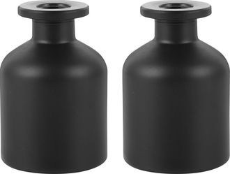NUOBESTY Toyvian 2 Stück Aromatherapie Flasche aus Schwarzem Mattiertem Glas Lichtgeschützt und Dekorativ als Diffusorbehälter für Duftöle Vielseitig für Zuhau
