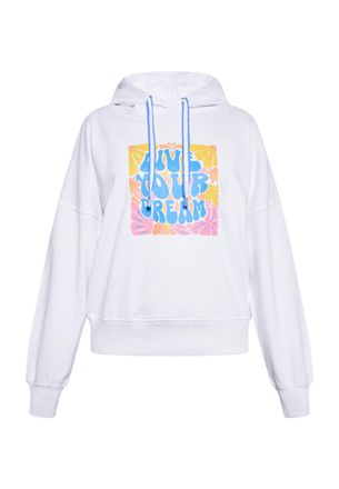 Mymo Kapuzenpullover Frauen weiss