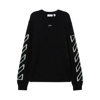 Off-white Diag Outline Strick-Rundhalspullover - - Knitwear - Herren - Schwarzk - M