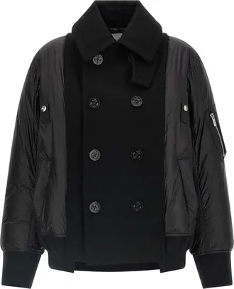 sacai Damen, Jacken, Schwarzk, MGr&ouml;&szlig;e