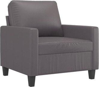 vidaXL Sessel Grau 60 cm Kunstleder - Vidaxl